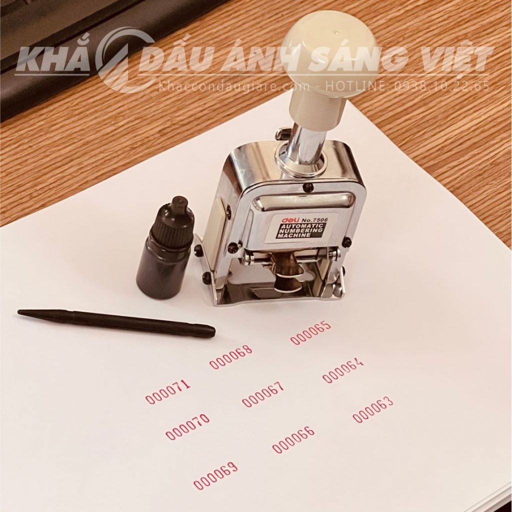 Con Dấu Mộc Số Nhảy Tự Động - Khắc Dấu Ánh Sáng Việt